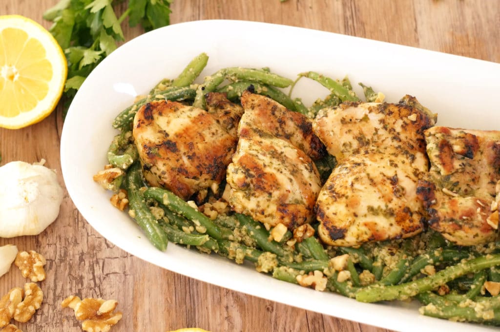 Lemon Parsley Chicken, Green Beans & Walnuts - Tony's Meats & Market