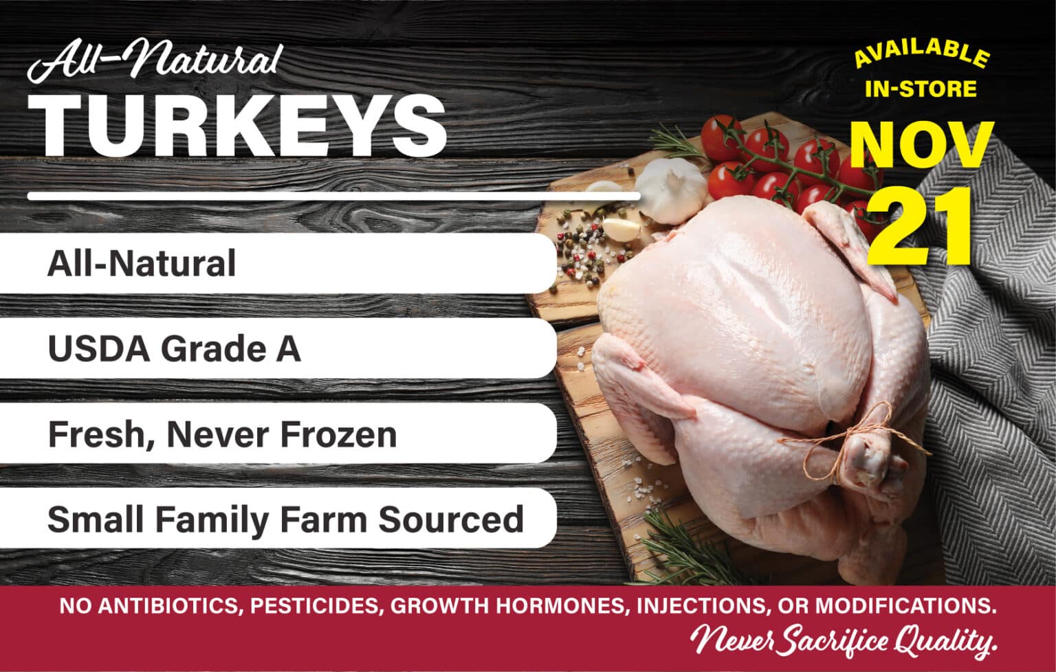 Fresh All-Natural Turkey from Tony’s Market: Raised Right, Never Frozen ...